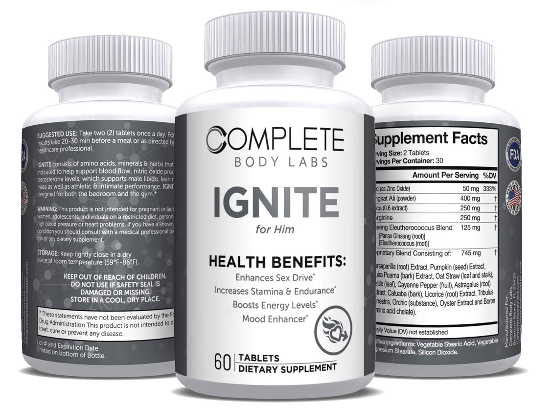 Buy IGNITE | Sex Booster For Men Online | Complete Body Labs